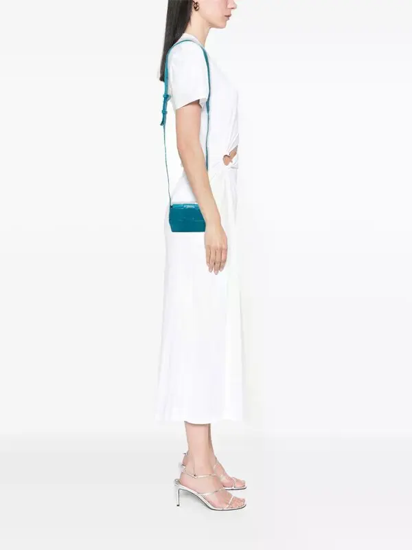 Bottega Veneta 2012-2026 Candy Paper Calfskin Intrecciato Cassette Crossbody Bag - Blue