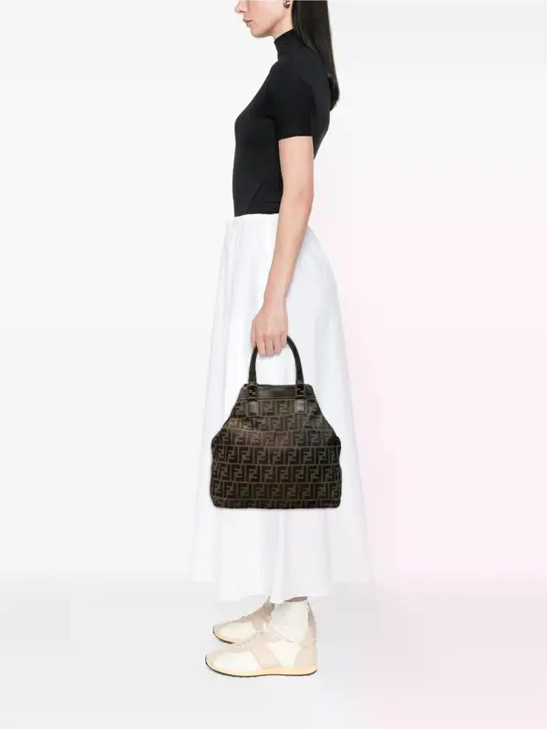 Fendi 20th Century Zucca Canvas Tote Bag