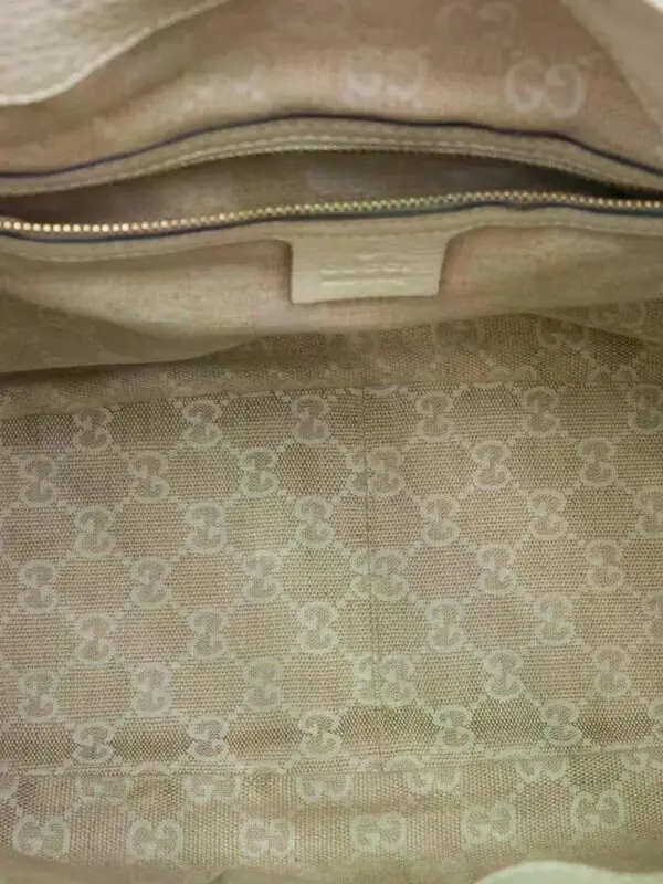Gucci Calfskin Bamboo Diana Satchel - White