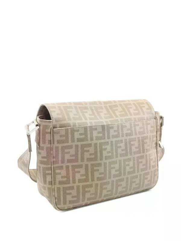 Fendi 2000-2026 Zucca Coated Canvas Crossbody Bag - Neutrals