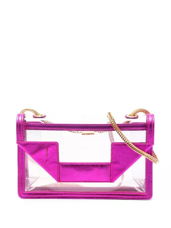 Saint Laurent 2013 Small Metallic Leather Trimmed Pvc Betty Crossbody Bag - White