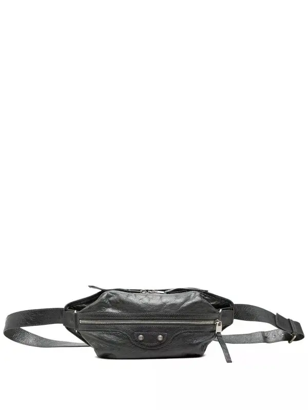 Balenciaga 2021 Lambskin Motocross Classic Neo Lift Belt Bag - Black