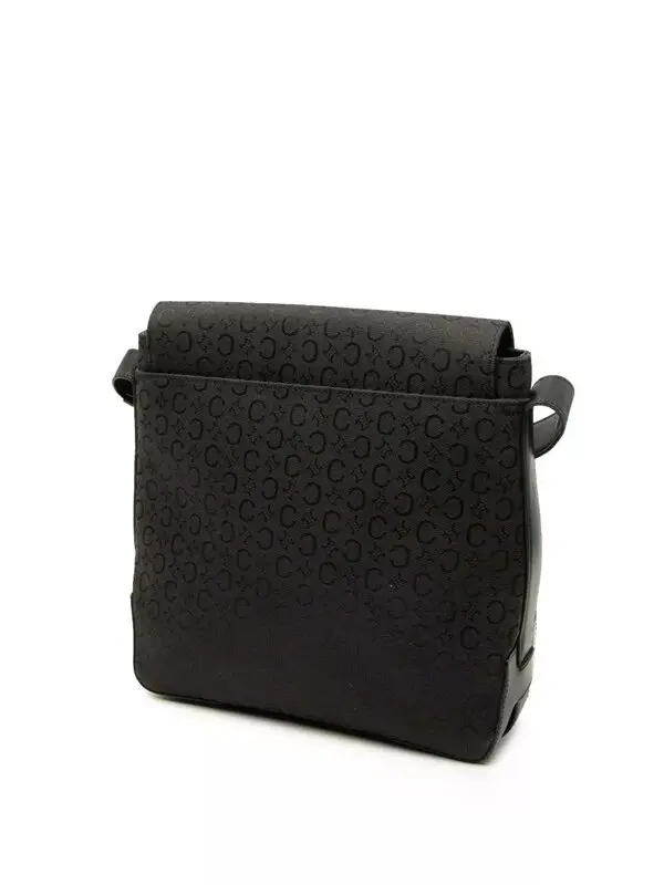 Celine 20th Century C Macadam Canvas Shoulder Bag - Black
