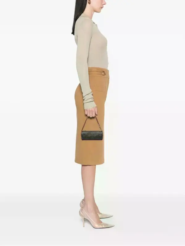 LOUIS VUITTON Monogram Canvas Papillon Pochette Handbag - Brown