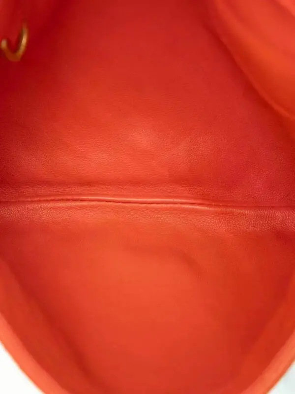 Bottega Veneta Woven Nappa Leather Flap Crossbody Bag - Orange