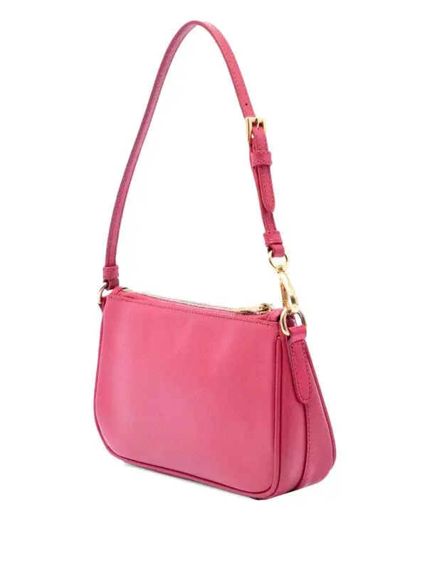 Prada 2013-2026 Saffiano Shoulder Bag - Pink