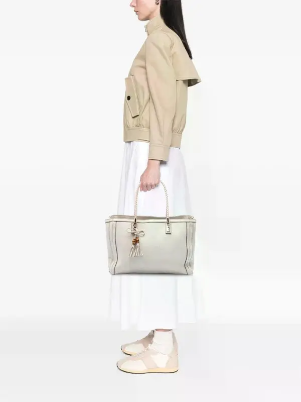 Gucci 2016-2026 Calfskin Bella Tote Bag - White