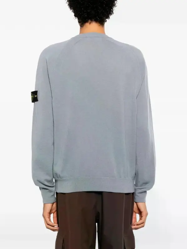 Stone Island Logo-patch Raglan-sleeve Sweater