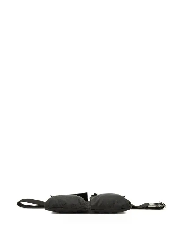 Gucci Gg Canvas Double Pocket Belt Bag - Black