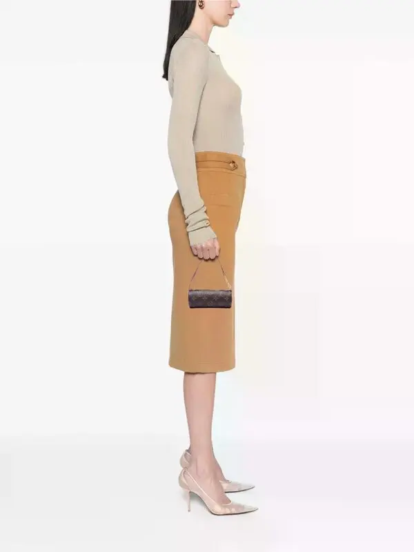 LOUIS VUITTON Monogram Papillon Pochette Handbag - Brown