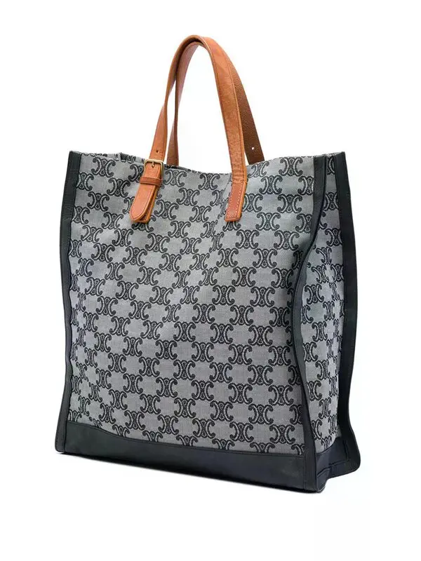 Celine 2009 Triomphe Canvas Vertical Tote Satchel