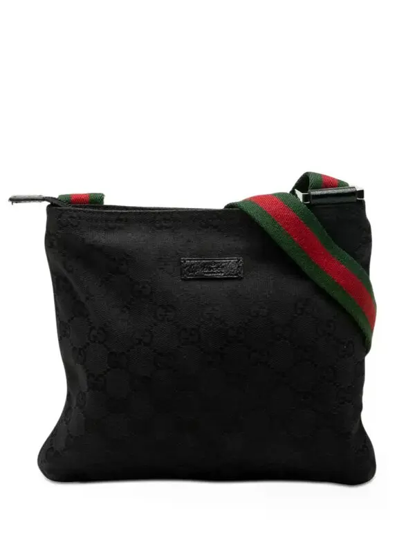 Gucci 2000-2015 Gg Canvas Web Crossbody Bag - Black