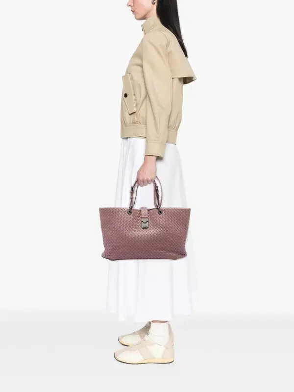 Bottega Veneta Medium Nappa Intrecciato Capri Tote Bag - Pink