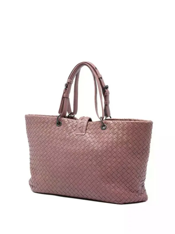 Bottega Veneta Medium Nappa Intrecciato Capri Tote Bag - Pink