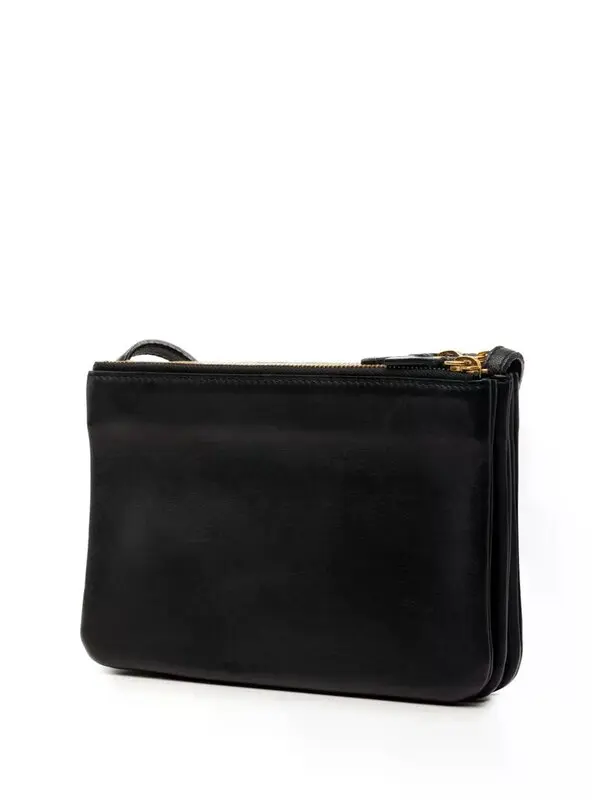 Celine Lambskin Trio Crossbody Bag - Black