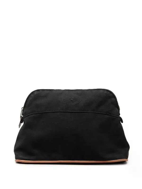 Hermès 2010-2026 Toile Bolide Trousse De Voyage Pouch Pm Vanity Bag - Black