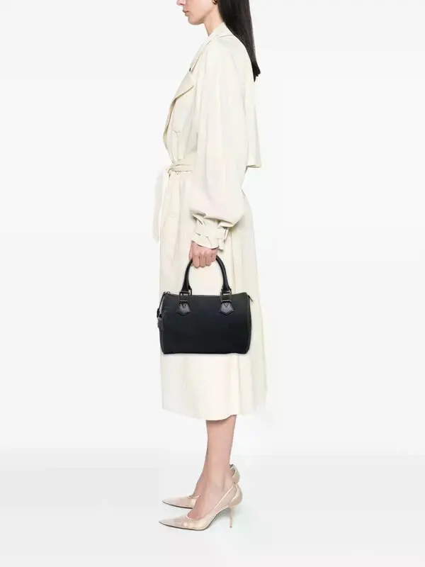 Fendi 2010-2026 Zucca Canvas Boston Bag - Black