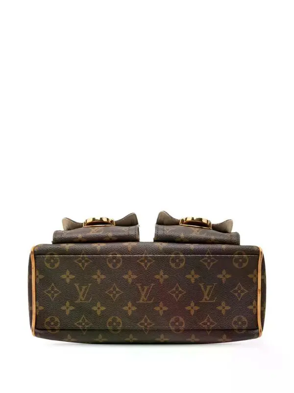 LOUIS VUITTON Monogram Manhattan Pm Handbag - Brown