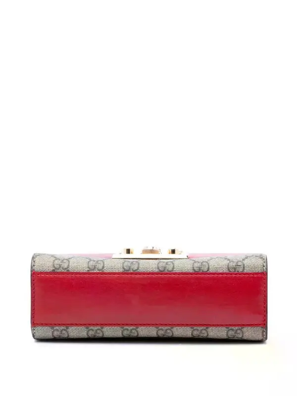 Gucci Gg Supreme Padlock Crossbody Bag - Neutrals