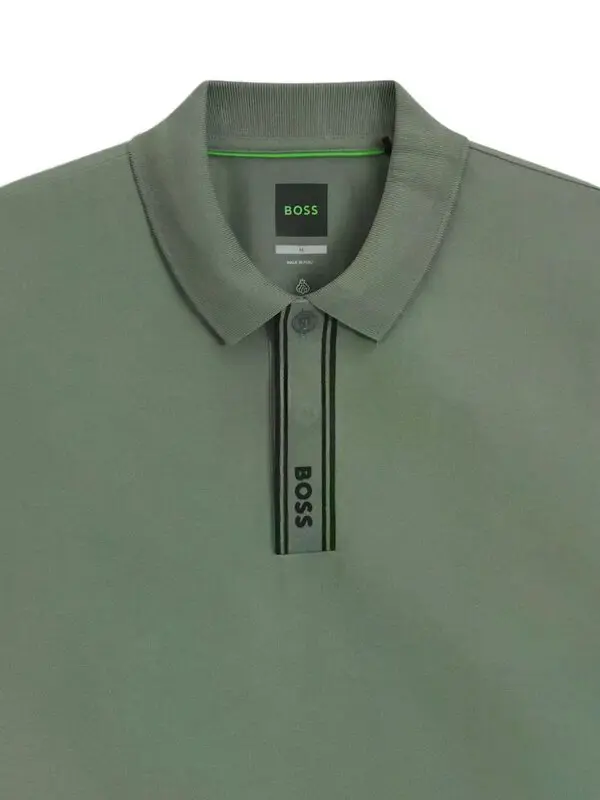 BOSS Striped-placket Polo Shirt