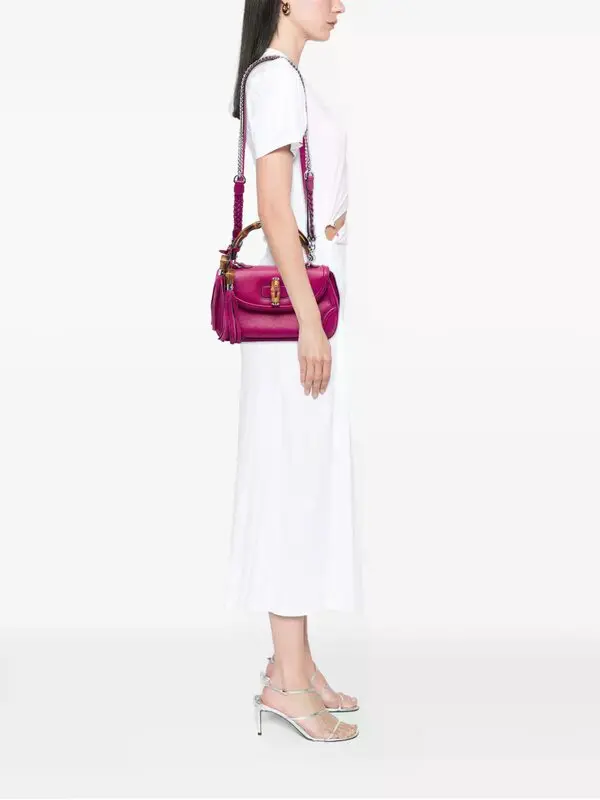 Gucci Bamboo Top Handle Bag Satchel - Pink