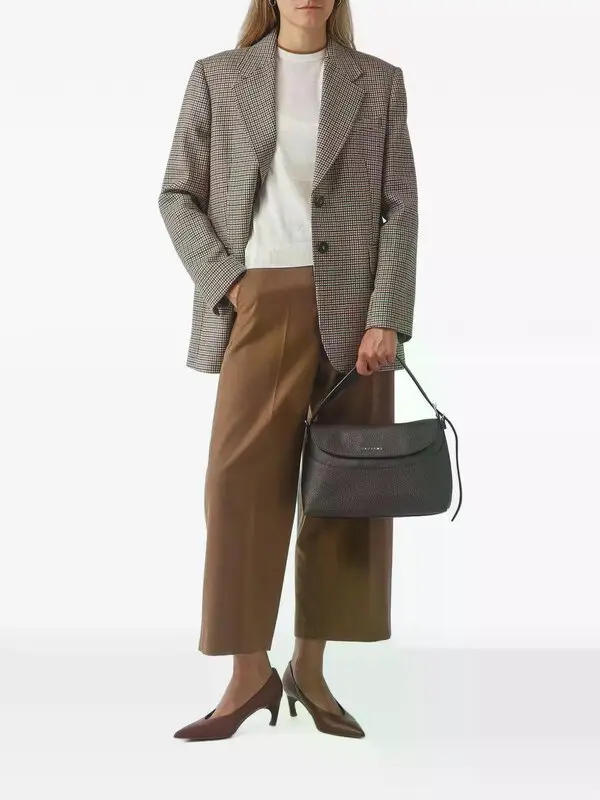 Max Mara Houndstooth Wool Blazer - Brown