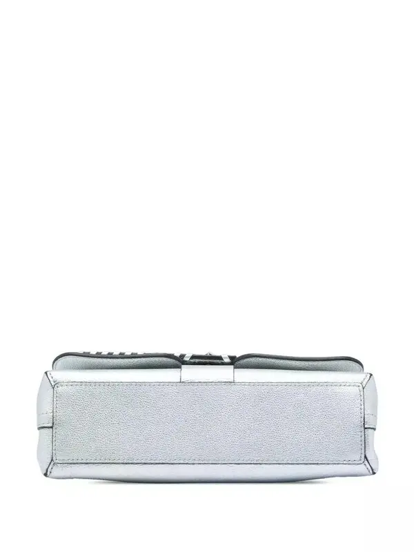 LOUIS VUITTON Metallic Leather Chain Bag Satchel - Silver