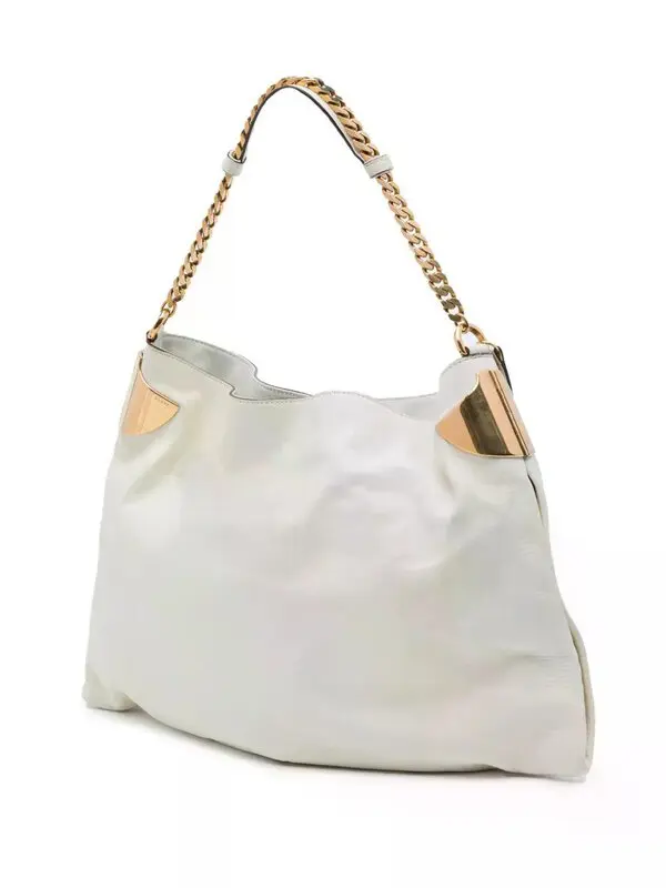 Gucci Leather Hobo Bag - White