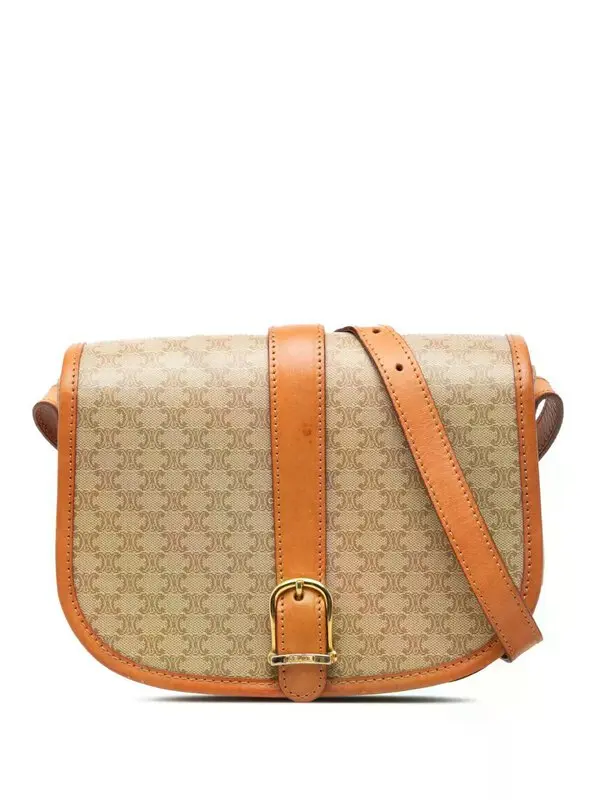 Celine 1993 Macadam Coated Canvas Crossbody Bag - Neutrals