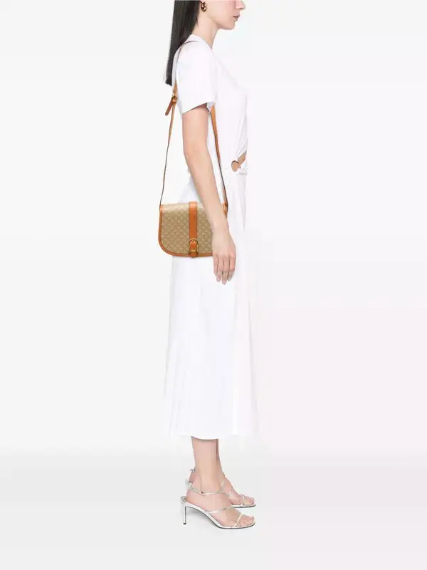 Celine Macadam Coated Canvas Crossbody Bag - Neutrals