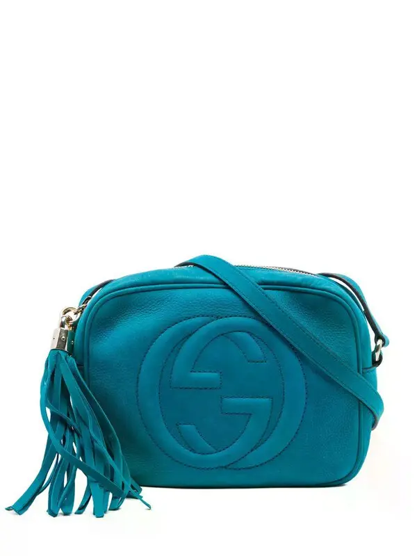 Gucci 2016-2026 Nubuck Soho Disco Crossbody Bag - Blue