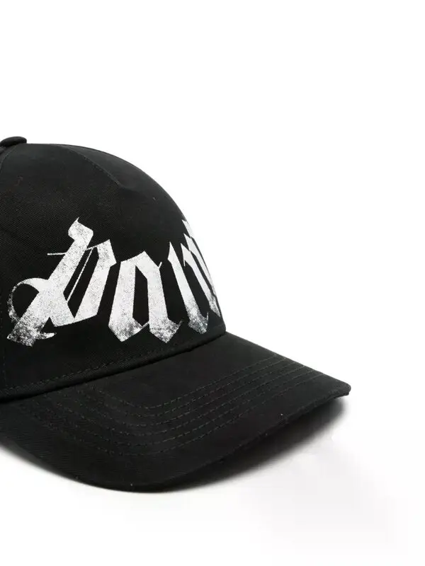 Palm Angels Logo-print Cap - Black