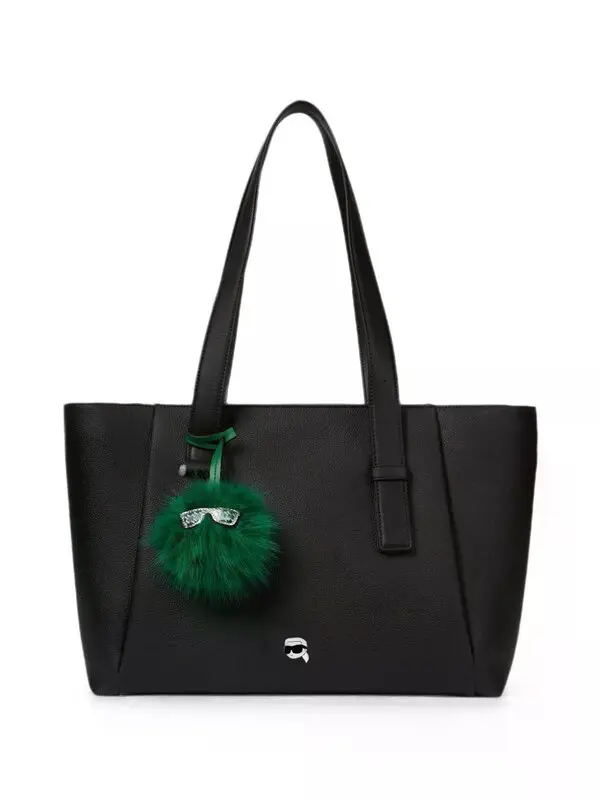 Karl Lagerfeld Large Ikon Pebble Tote Bag - Black