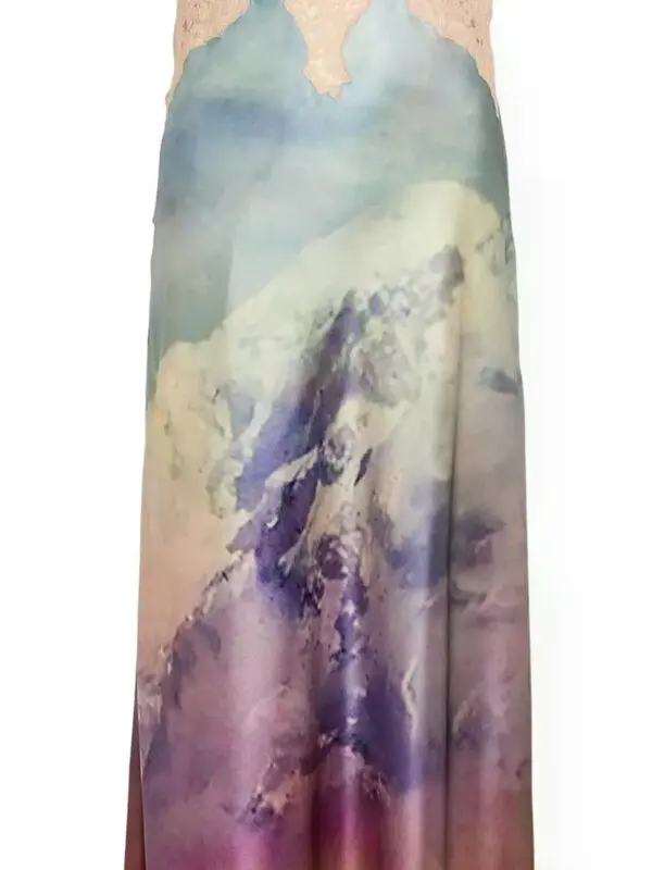 Gabriela Hearst X Paul Smith Adolphine Mountain-print Maxi Dress - Neutrals