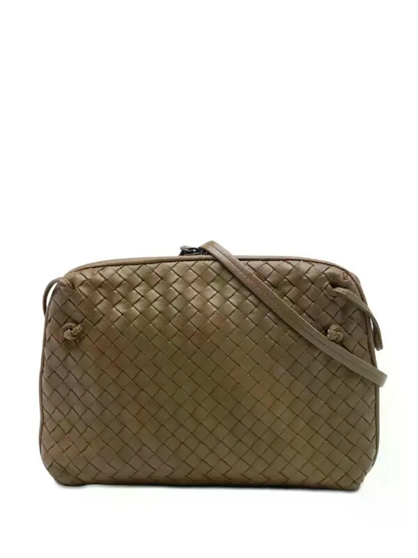 Bottega Veneta 2012-2026 Nappa Intrecciato Nodini Crossbody Bag - Brown