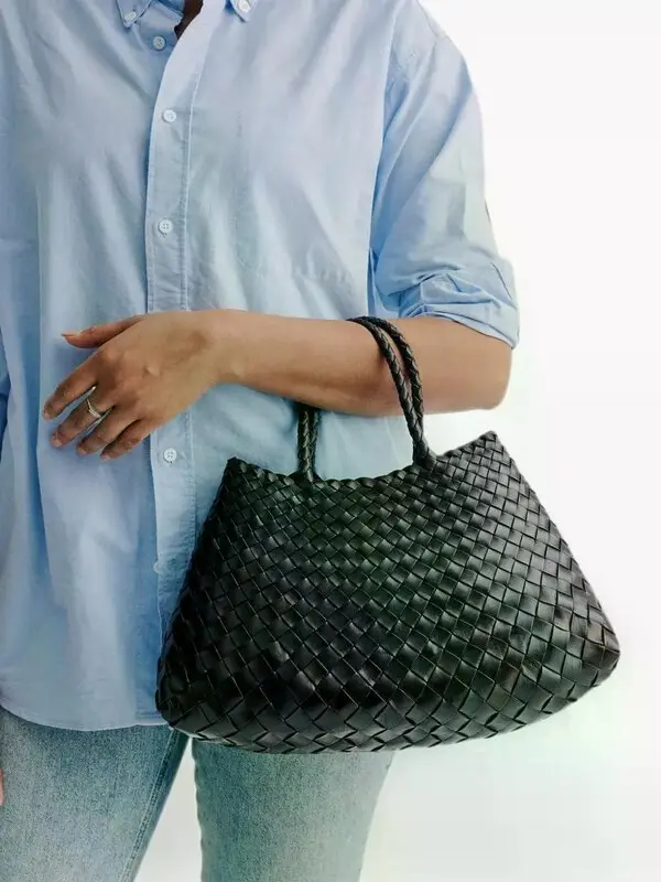 Dragon Diffusion Santa Croce Woven Tote Bag - Black