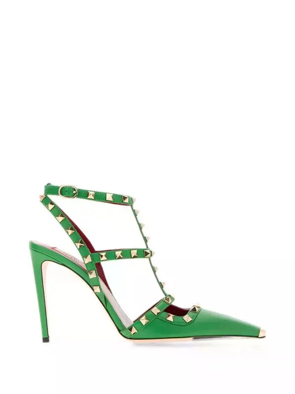 Valentino Garavani Rockstud Leather Pumps - Green