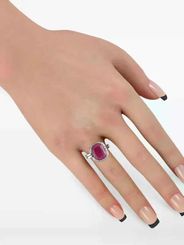 LB EXCLUSIVE Ruby And Diamond Ring - Silver