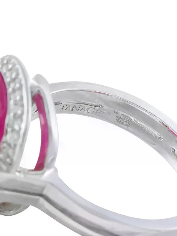 LB EXCLUSIVE 18k White Gold Ruby And Diamond Ring