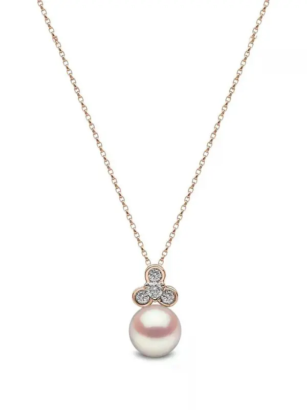 Yoko London Freshwater Pearl And Diamond Necklace - Pink