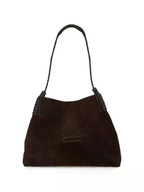 Etro Medium Libra Suede Tote Bag - Brown