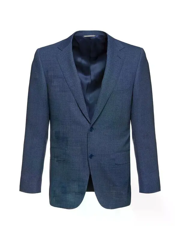Canali Impeccabile Micro-check Suit - Blue