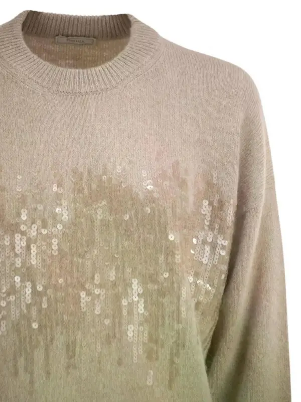 Peserico Sequin-embellished Crew-neck Sweater