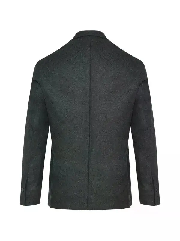 BARBA NAPOLI Single-breasted Notched-lapel Blazer - Green