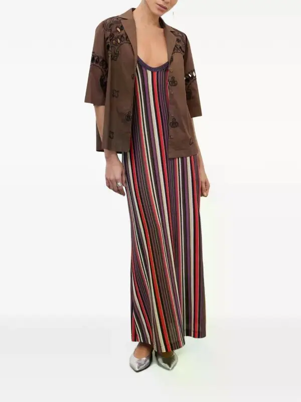 OTTOD'AME Striped Maxi Dress - Purple