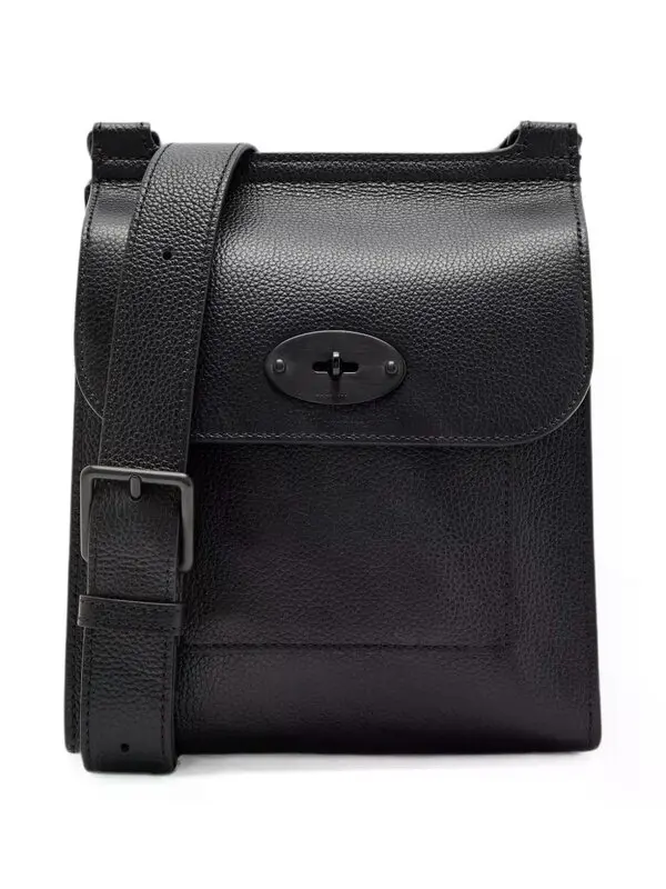 Mulberry Small Anthony Grained-leather Messenger Bag - Black