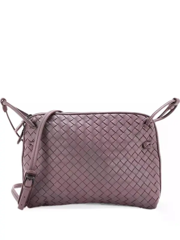 Bottega Veneta Nodini Intrecciato Nappa Small Crossbody Bag - Purple