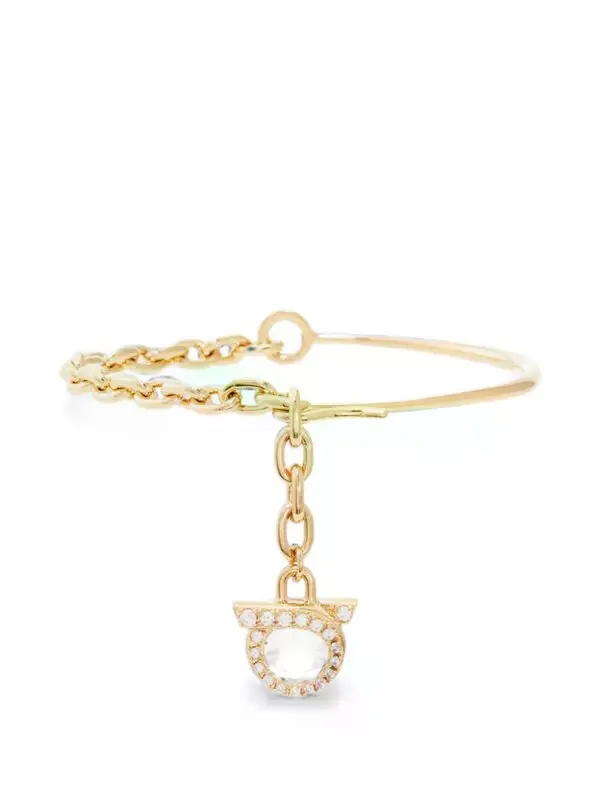FERRAGAMO Catene Crystal-embellished Bracelets - Gold