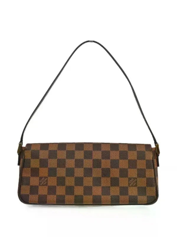LOUIS VUITTON Damier Ebene Recoleta Shoulder Bag - Brown