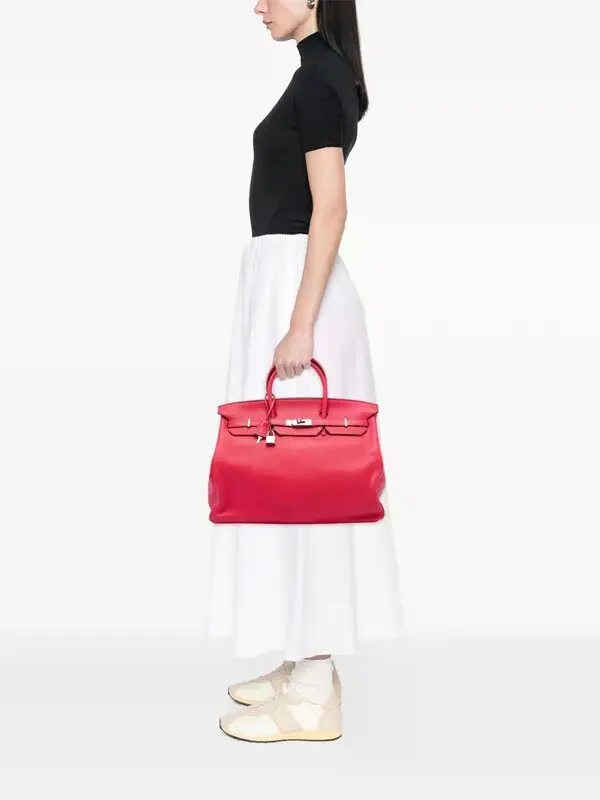 Hermès 2010 Togo Birkin Retourne 40 Handbag - Red